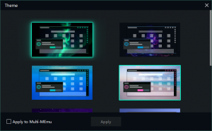 How can I customize the skin and dock on MEmu