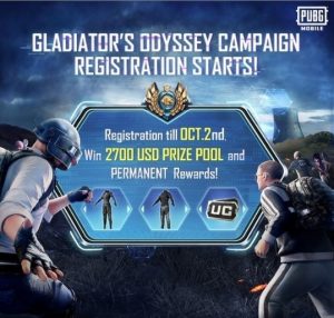 THE GLADIATOR'S ODYSSEY CAMPAIGN FOR PUBG MOBILE IS NOW LIVE!