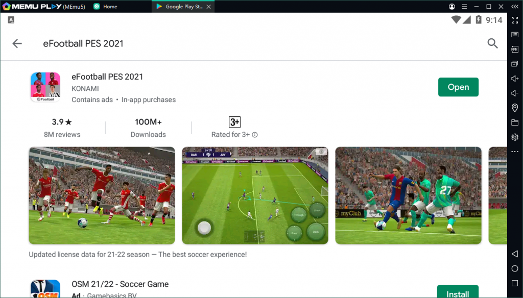 Play eFootball PES 2021 on PC with MEmu