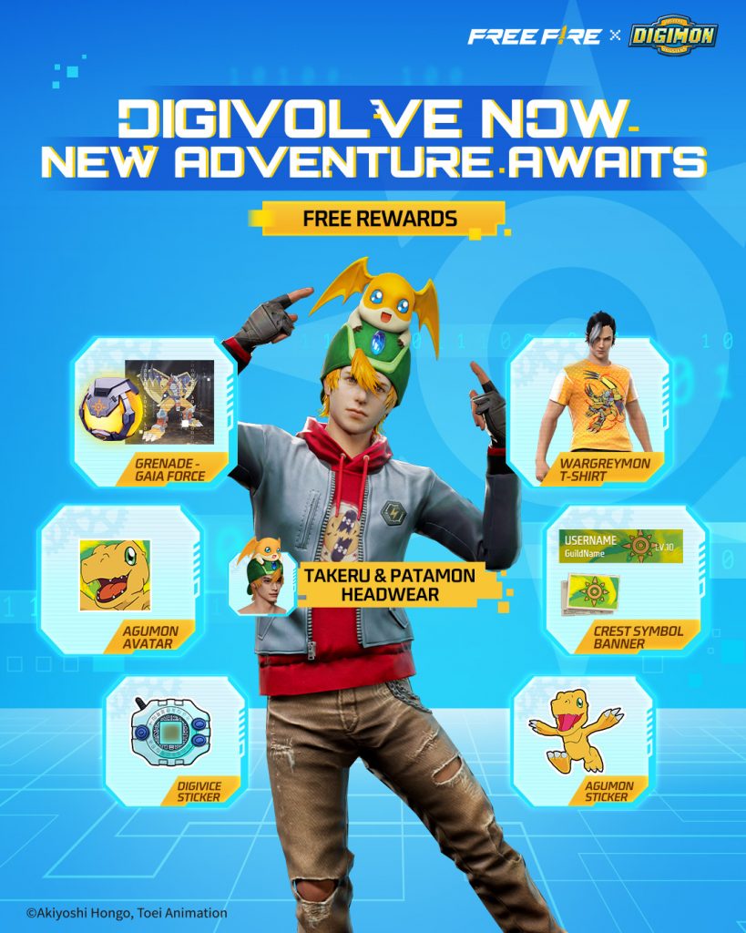 Free Fire Kicks Off Collaboration With Popular Anime Digimon