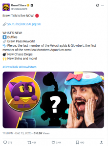 Brawl Stars December 2025 Brawl Talk: New Brawlers, Skins, Modes & More
