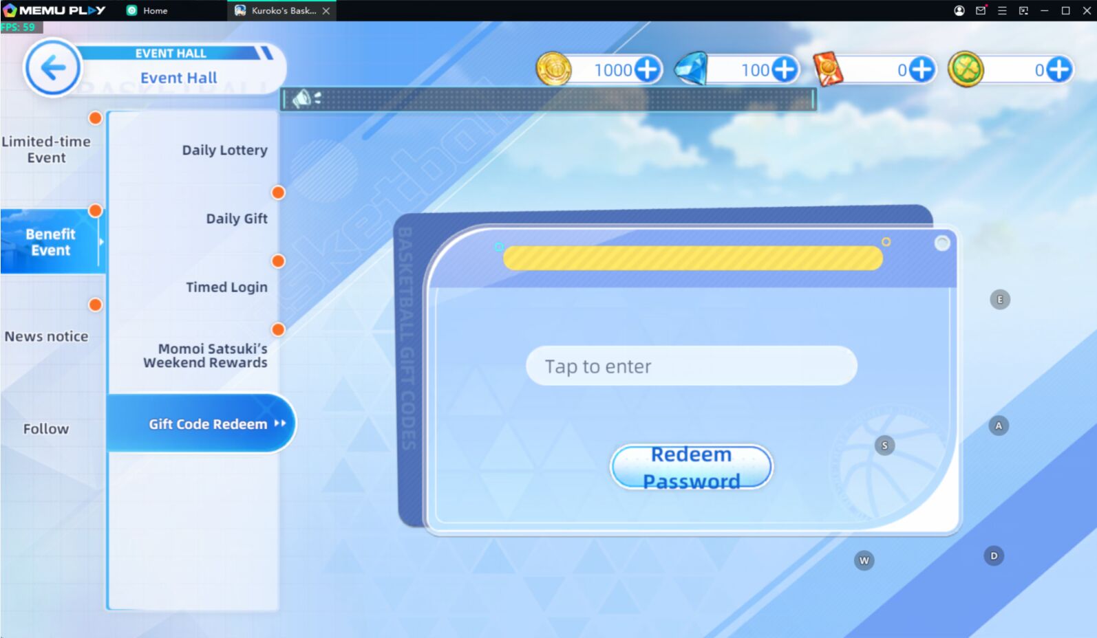 Kuroko's Basketball Street Rivals Codes May 30 Update